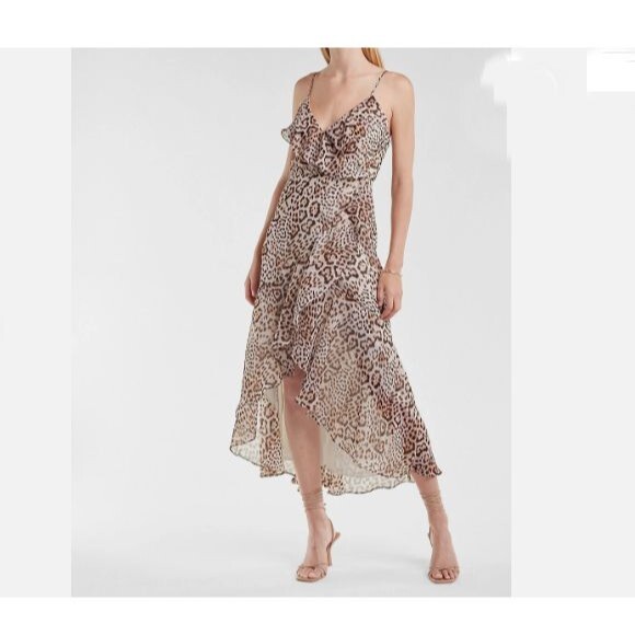 Express | Dresses | Express Women Ruffle Wrap Maxi Dress Xsmall | Poshmark